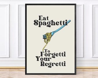 Women Eating Pasta, Black and White Art, Vintage Wall Art, Funny Art ...