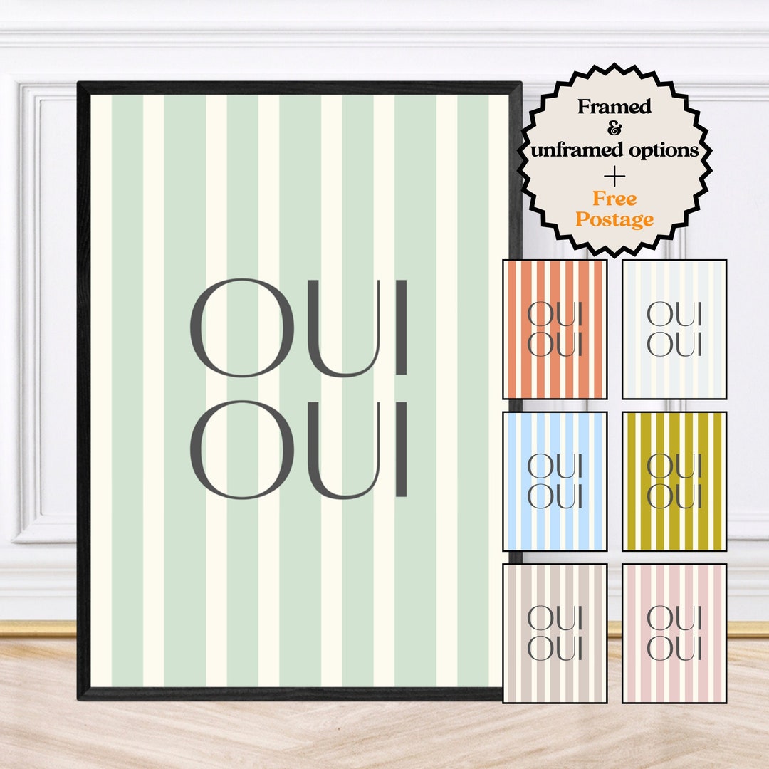 Bathroom Prints, French, Oui Oui Wall Art Print, Poster or Printable ...