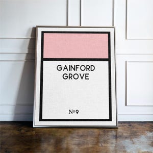 Personalised Monopoly Board Property Print/poster - Etsy