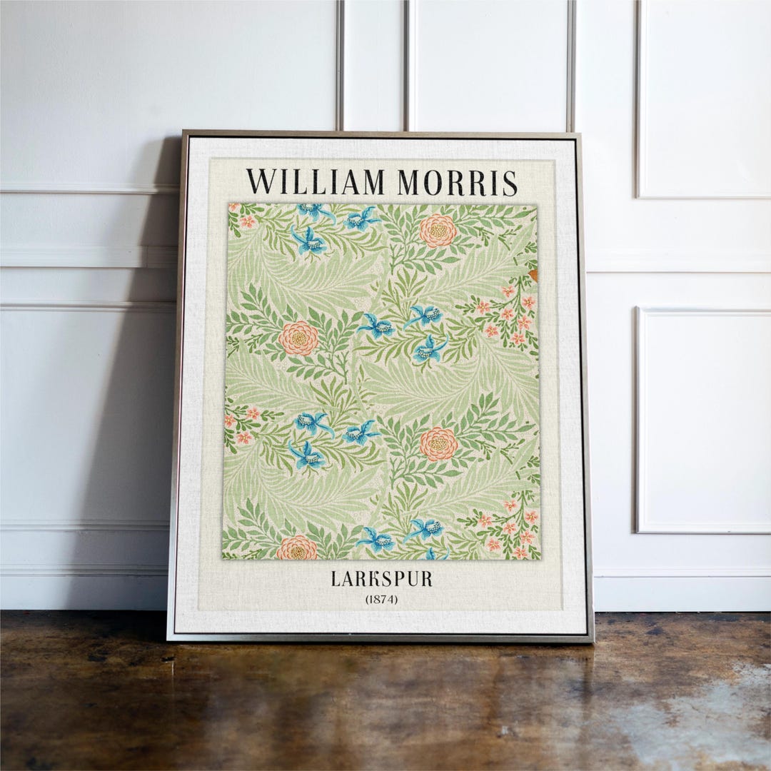 William Morris Print, Larkspur Print, Vintage Kitchen Decor, WM Art - Etsy