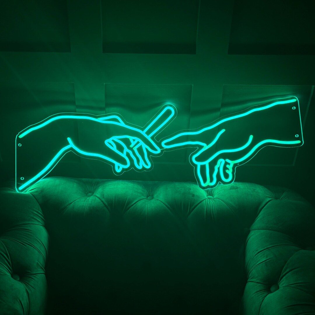 Smoking Hand Neon Sign, Pass the Joint LED Neon Sign, Personalised Gift ...