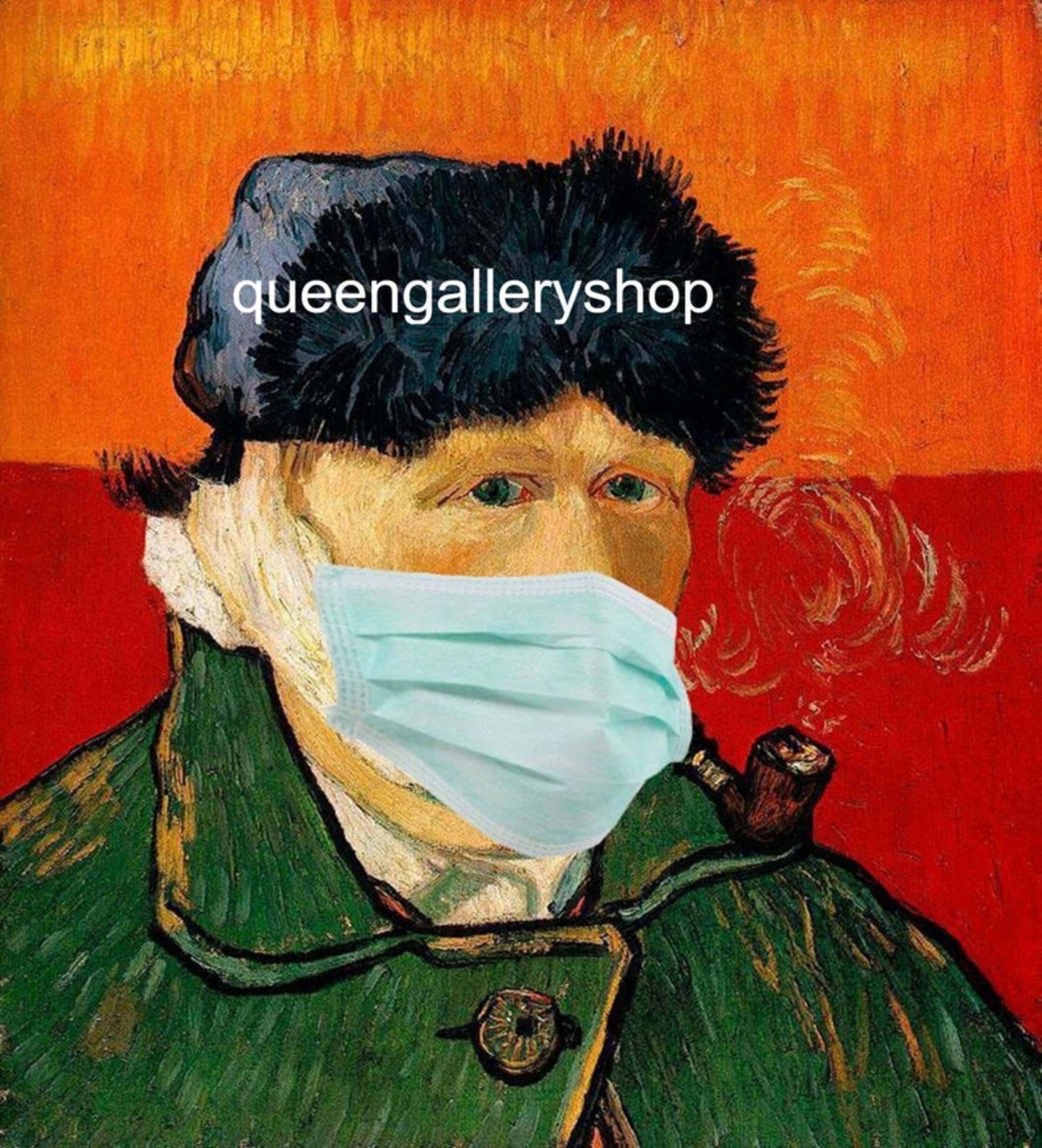 Vincent Van Gogh with Mask Arts Poster Poster social | Etsy