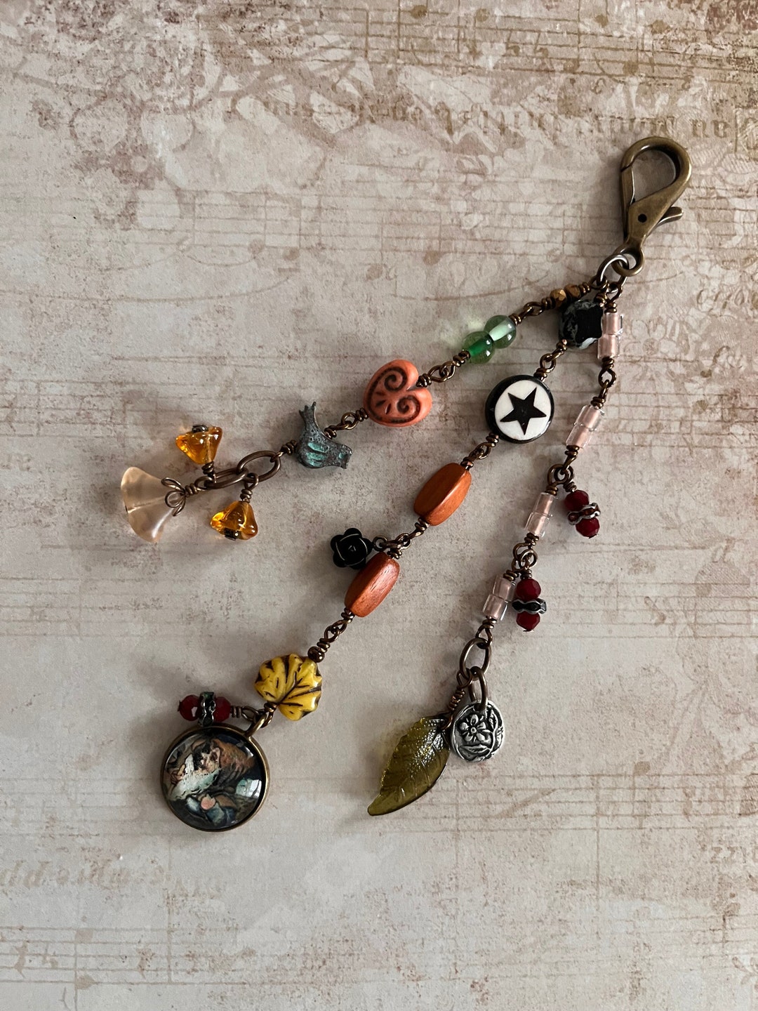 Journal Jewelry-purse Jewelry-bead Dangles - Etsy
