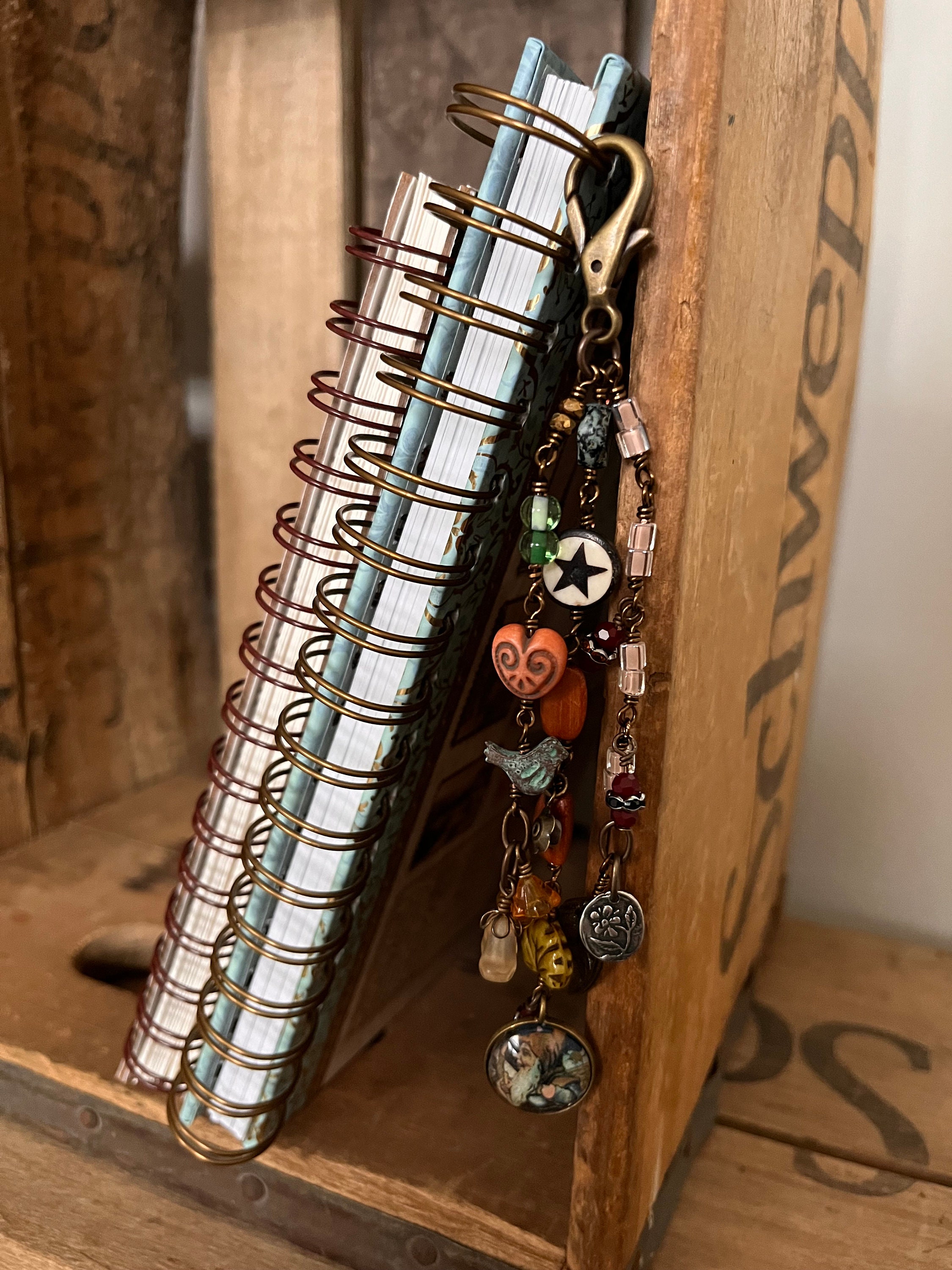 Journal Jewelry-purse Jewelry-bead Dangles - Etsy