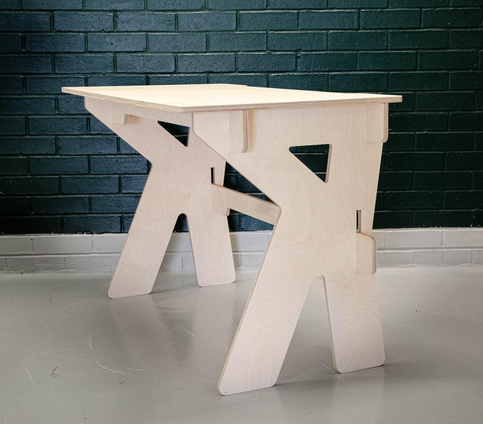 Ella Slot Together Birch Plywood Desk - Etsy