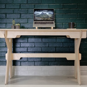 Ella Slot Together Birch Plywood Desk - Etsy