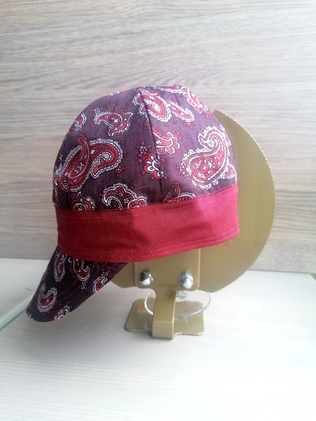 Welding Cap, Reversible Welding Cap, 100% Cotton Cap, Burgundy Welding ...