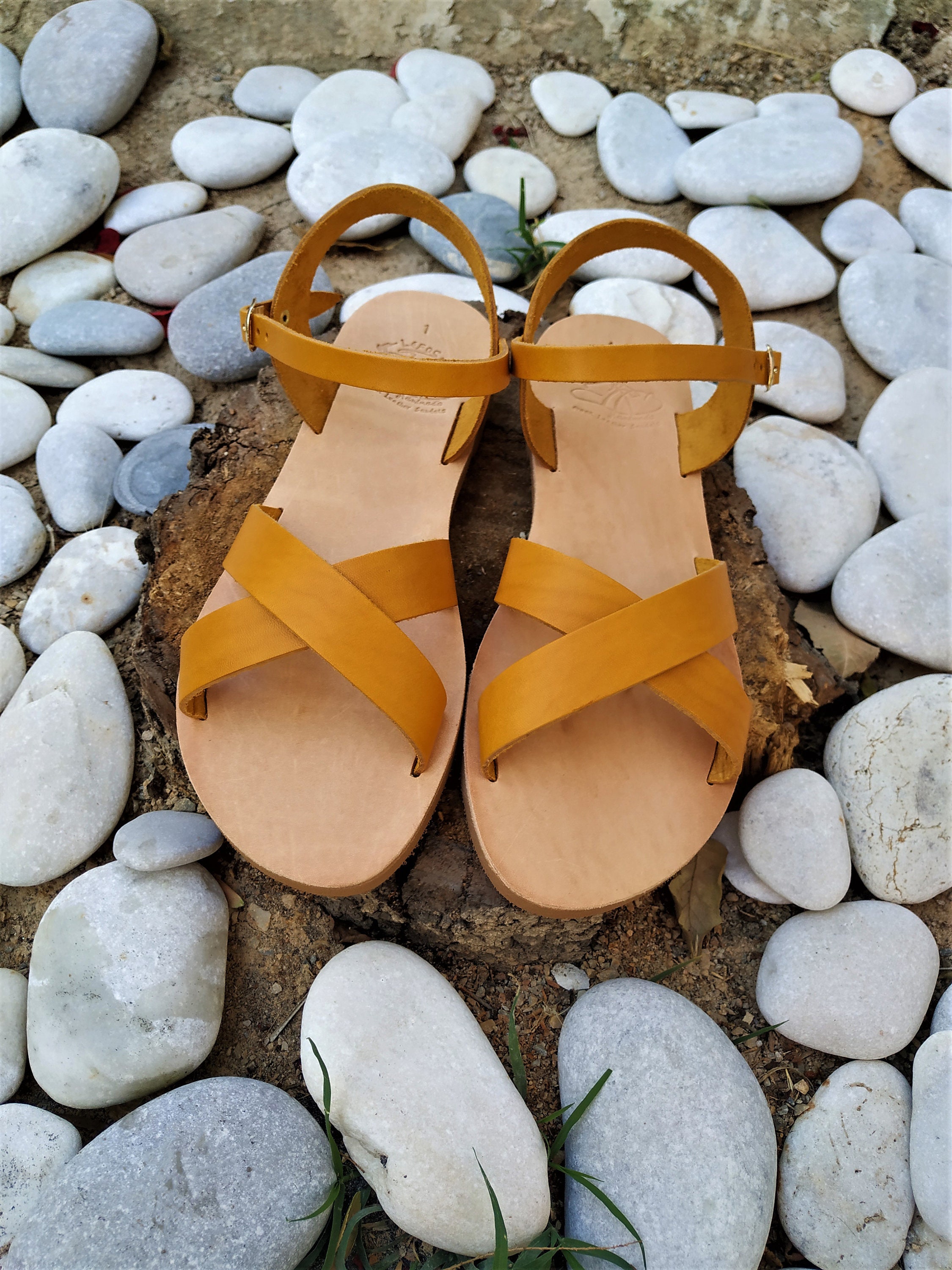 Greek leather sandals Women sandals Summer shoes Handmade | Etsy