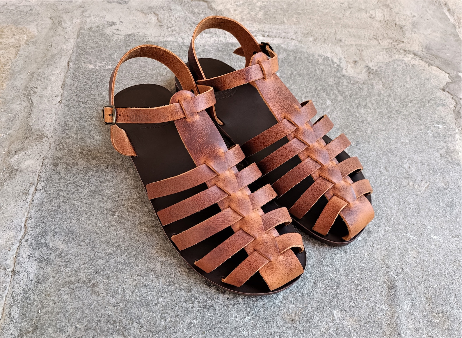 Handmade Greek Leather Gladiator Sandals, Natural Tan, GLADIATOR MEN - Etsy
