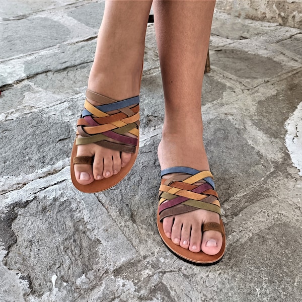 Multicolor Sandals - Etsy