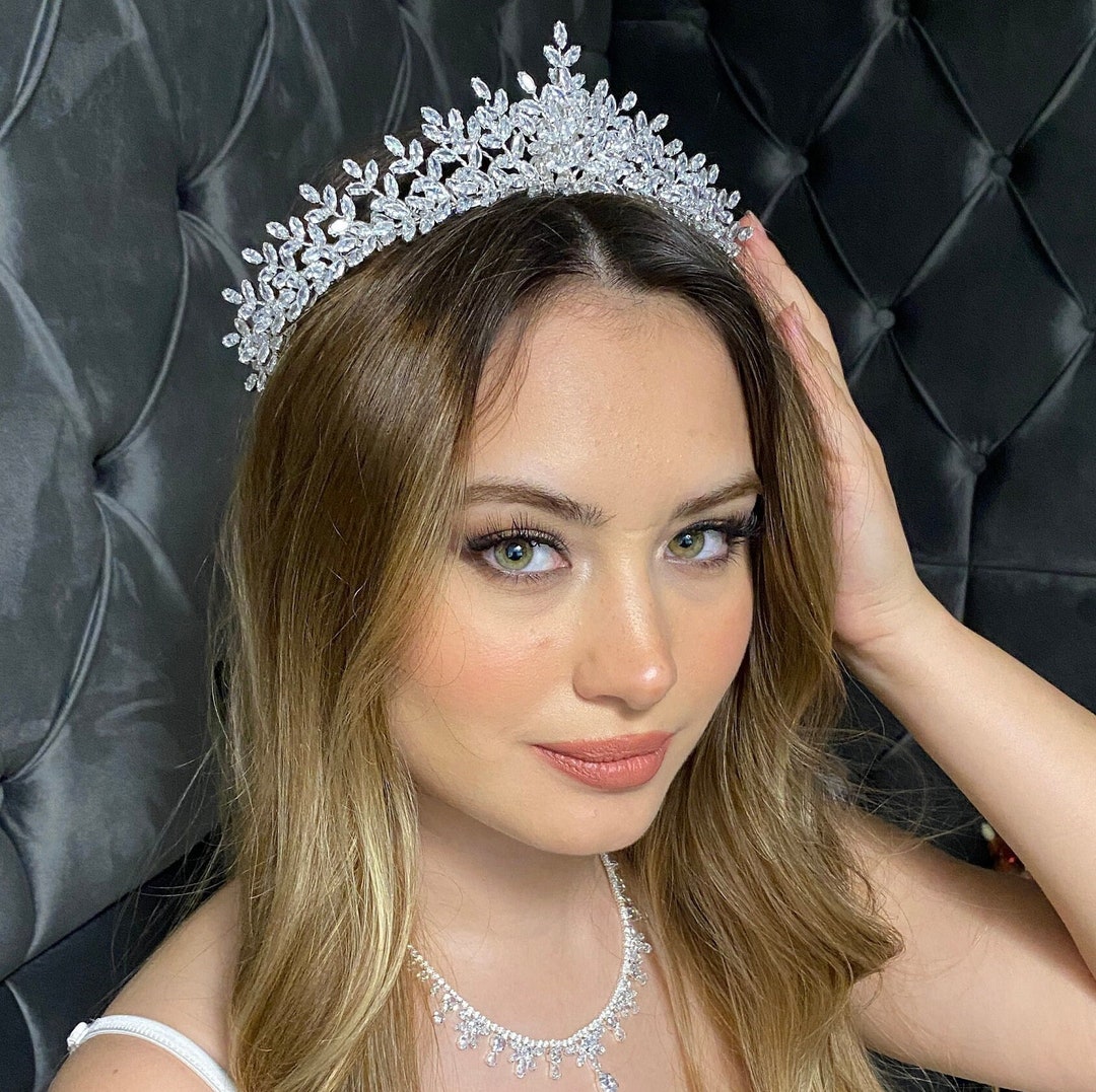 Swarovski Zircon Hair Accessories, Rhinestone Wedding Tiara, Silver ...