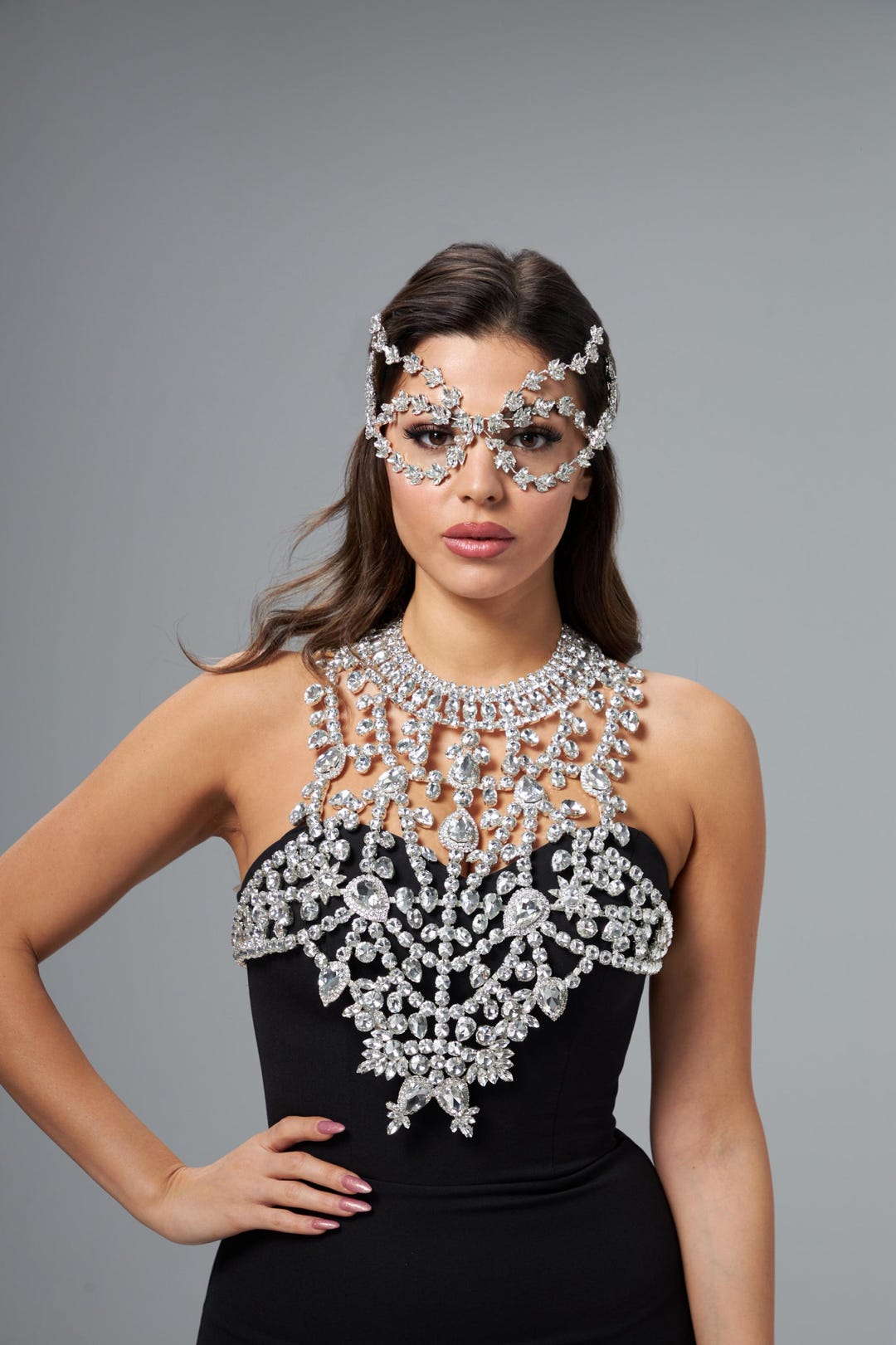 Bridal Shoulder Necklace, Shoulder Chain, Wedding Body Jewelry, Wedding ...