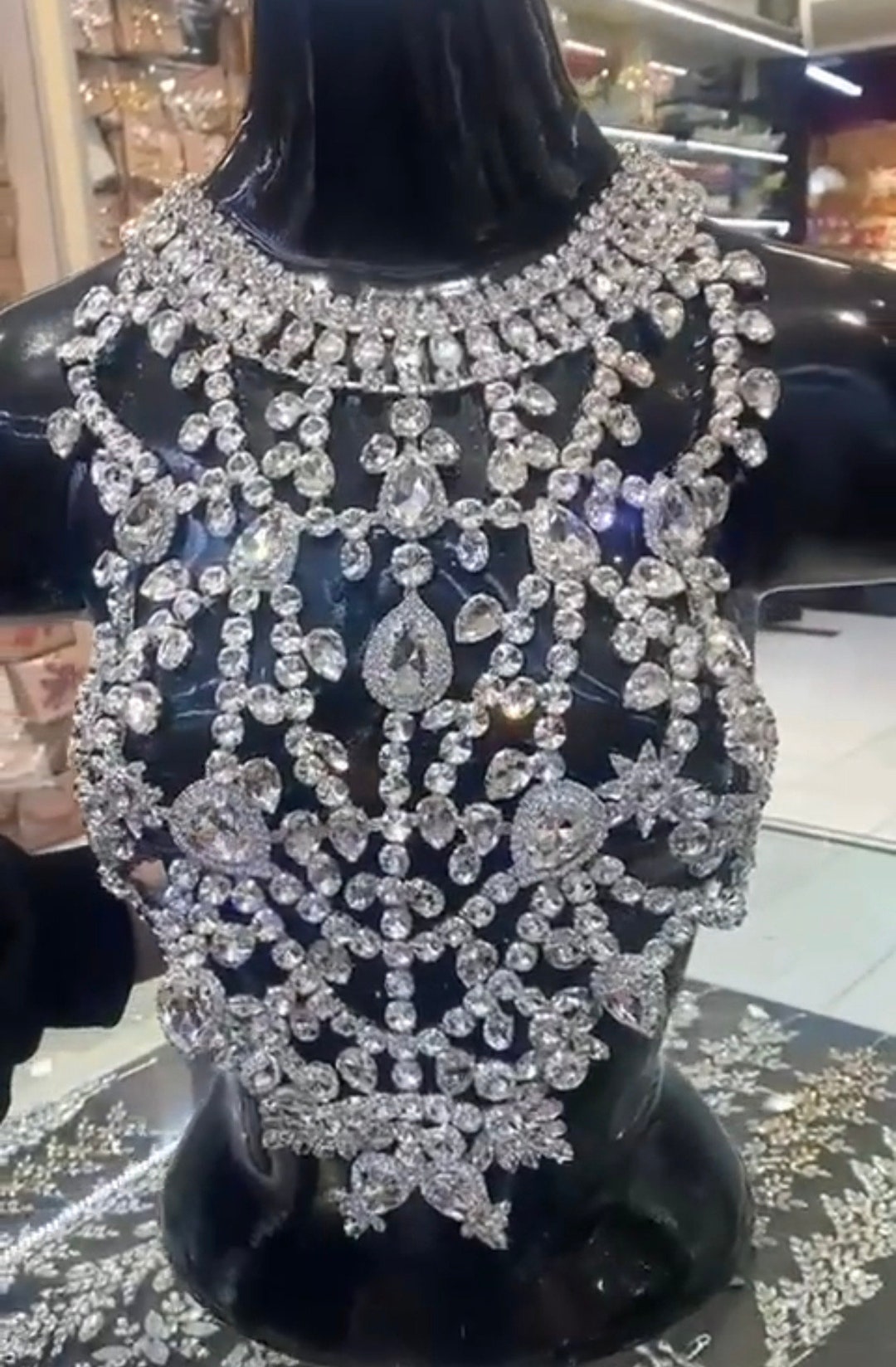 Bridal Shoulder Necklace, Shoulder Chain, Wedding Body Jewelry, Wedding ...