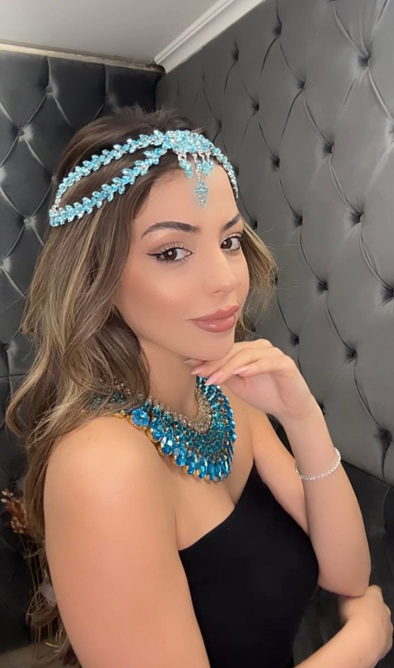 Aquamarine Crystal Bridal Quinceanera Tiara, Aqua Blue Wedding Crowns ...