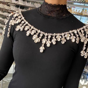 Black Shoulder Necklace, Shoulder Chain, Wedding Body Jewelry, Wedding ...