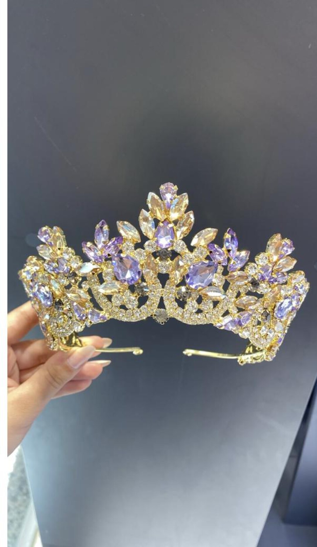 Rose Plating Lilac and Silver Mix Crown - Etsy