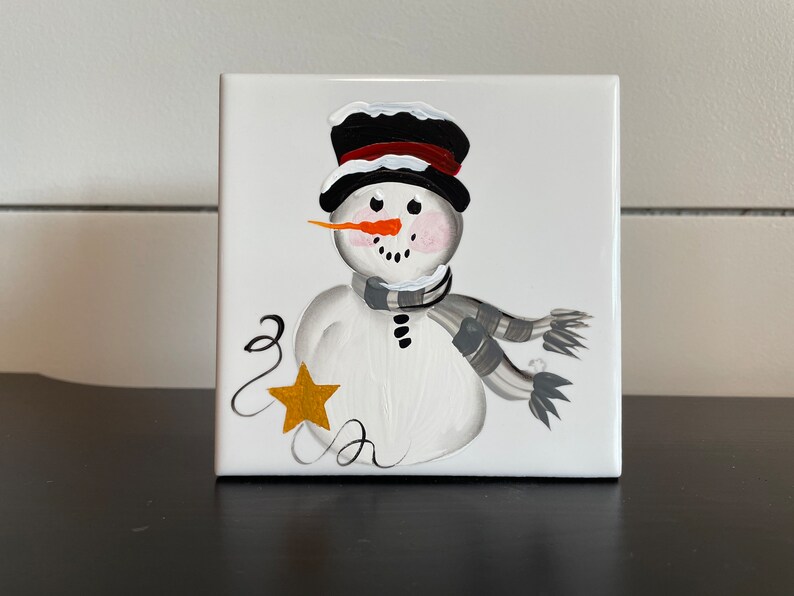 Snowman Standing Tiles. - Etsy