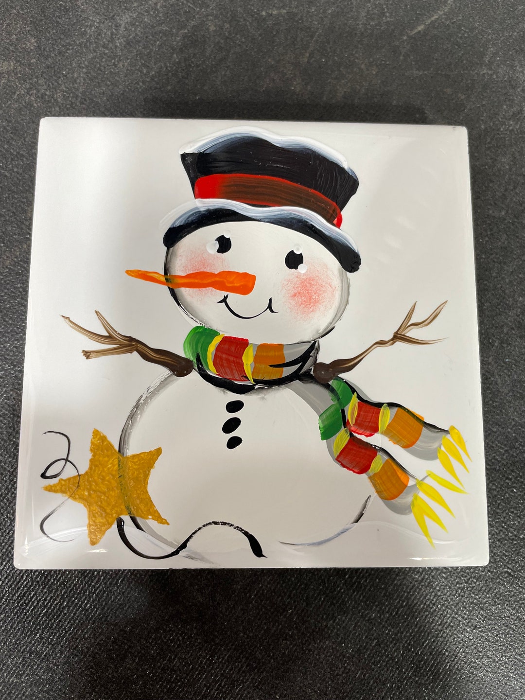 Snowman Standing Tiles. - Etsy