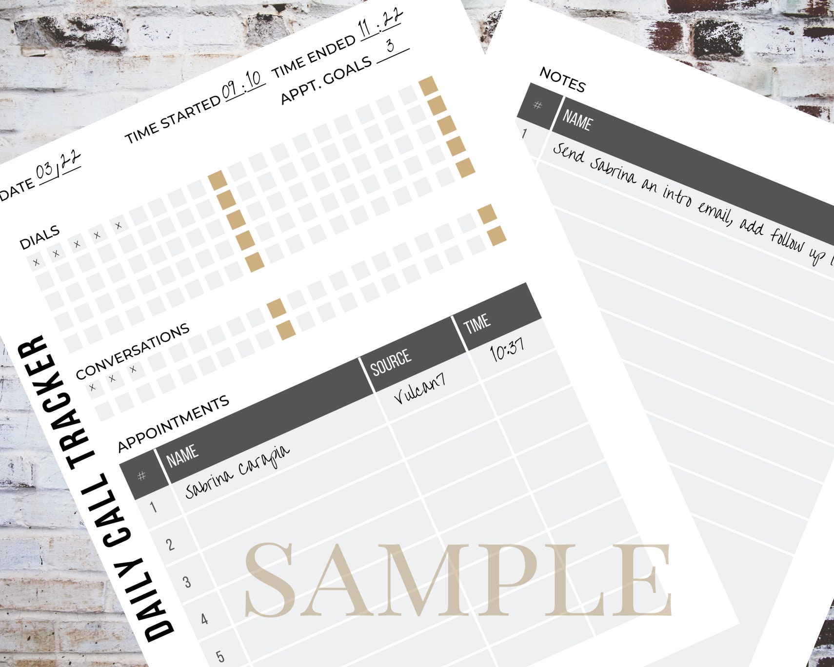 Top Producer Call Tracker, Prospecting, Daily Call Tracker, Real Estate ...