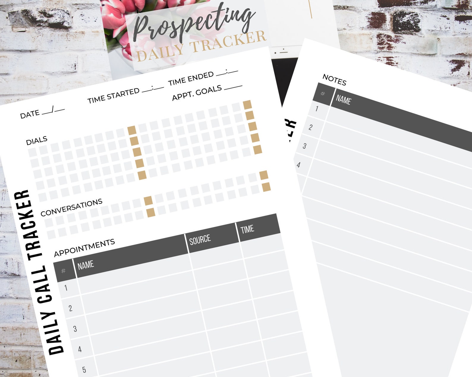 Top Producer Call Tracker, Prospecting, Daily Call Tracker, Real Estate ...