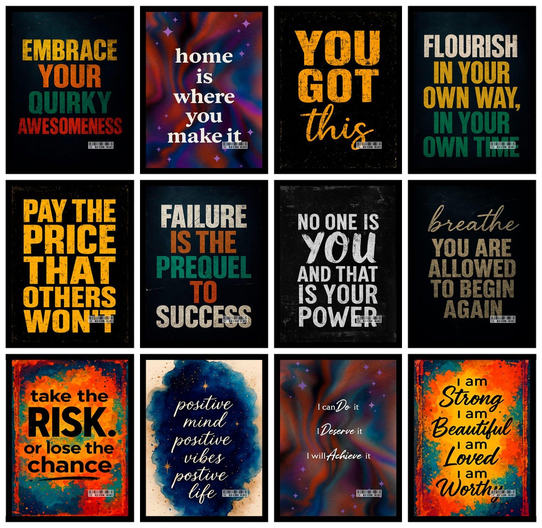 Self Belief Resilience Success – A3 A4 A5 Motivation Posters - Etsy
