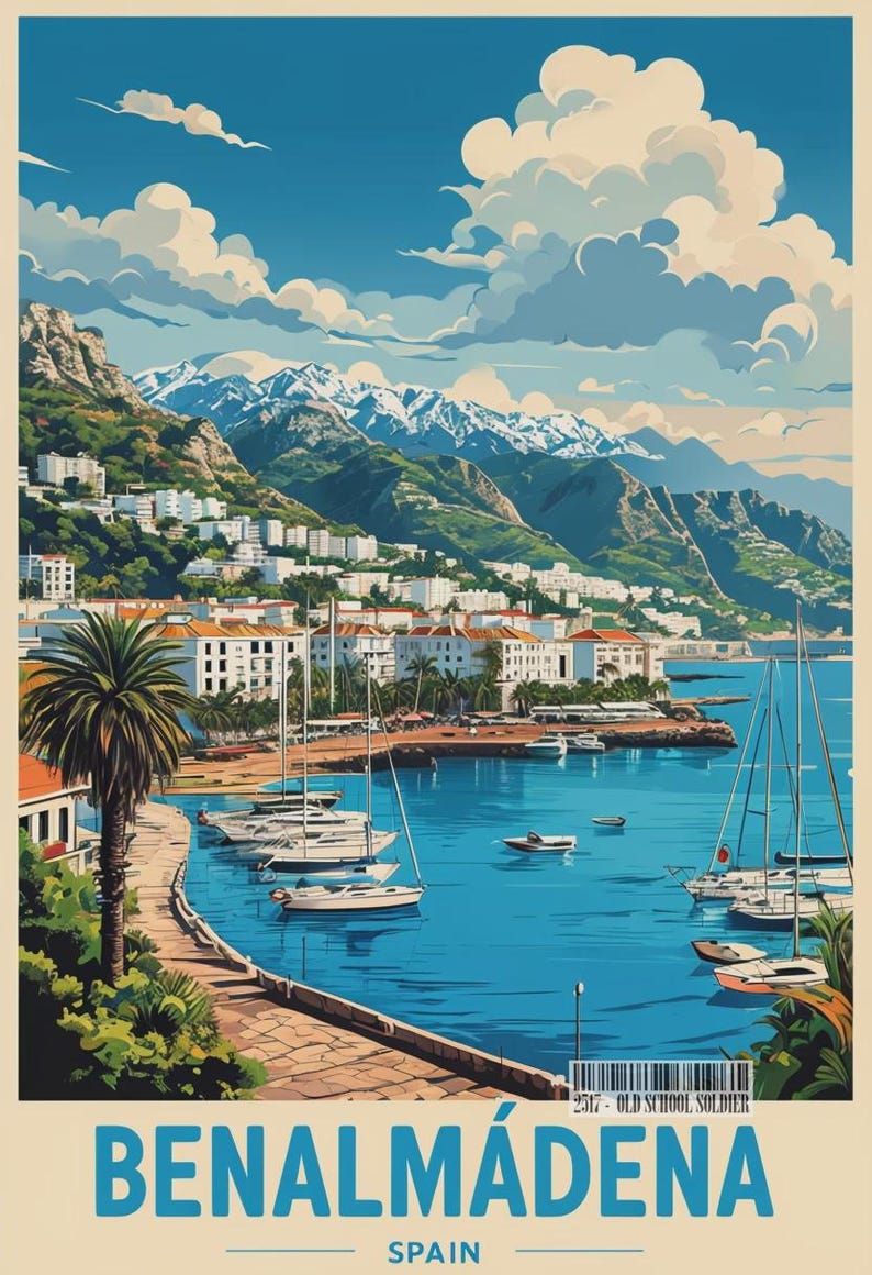 Sunny Spanish Coasts and Islands – Acrylic Fridge Magnet 70×45mm ...