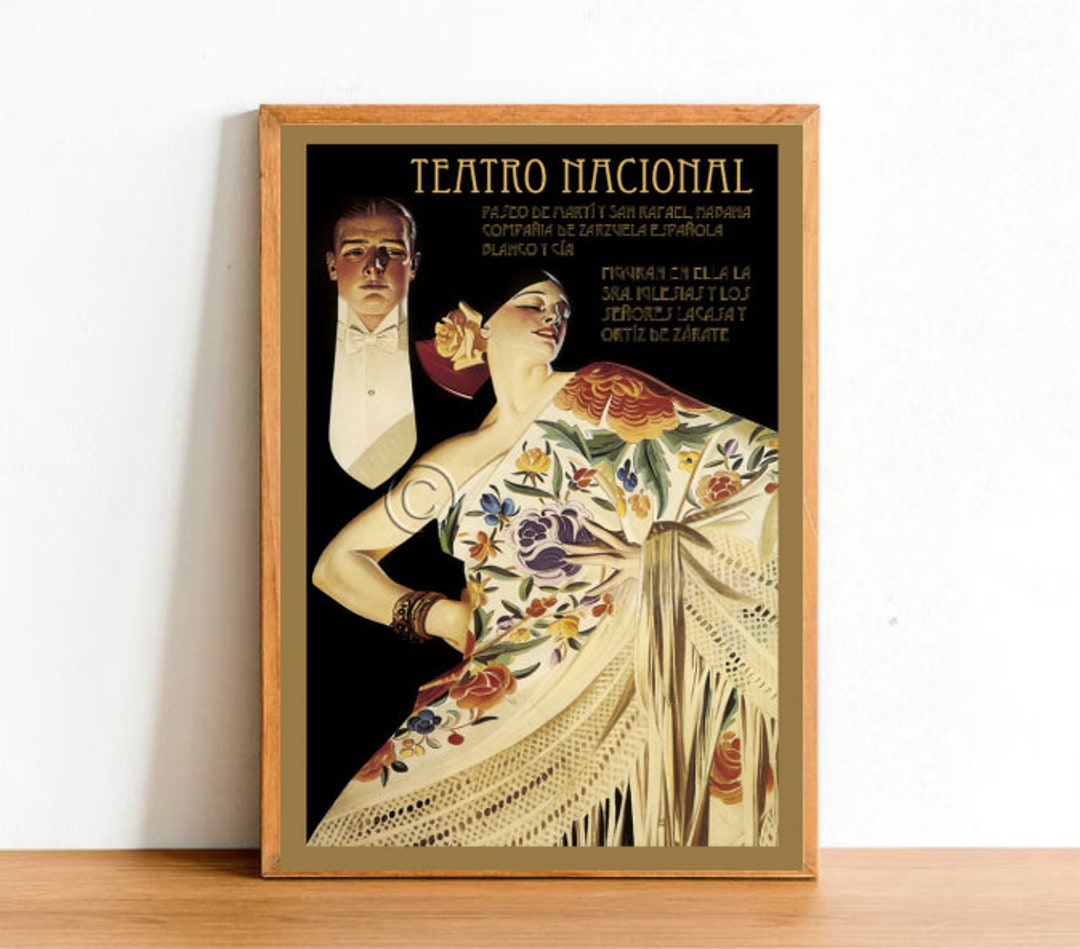 Theater Retro Advertisement Poster Print, Vintage Performance Music Art ...