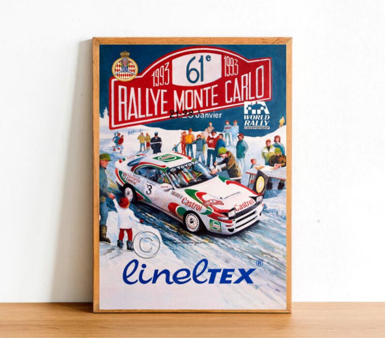 Retro Car Race Advertisement Poster Print, Vintage Automobile Machine ...