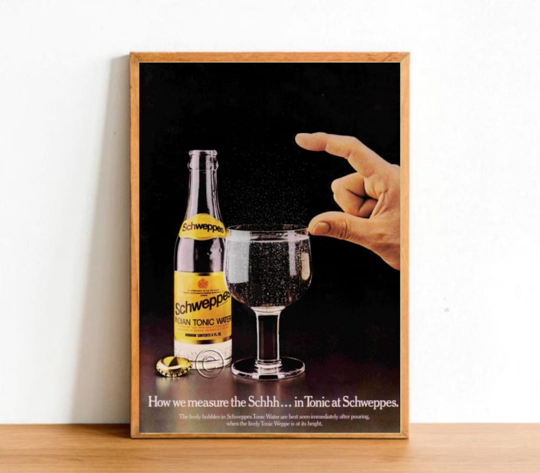 Retro Schweppes Advertisement Poster: Vintage Soda Print, A4 Size - Etsy UK
