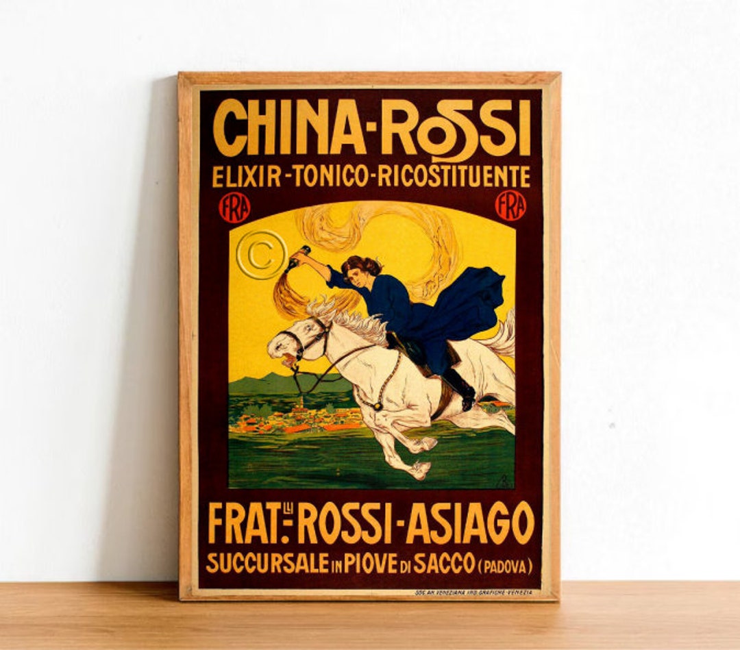 Retro Drink Advertisement Poster Print, Vintage Beverage Italy Bulletin ...