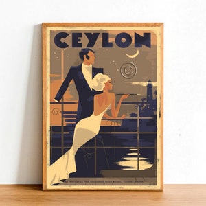 Ceylon Sri Lanka Retro Poster Print, Vintage Country Travel South Asia ...