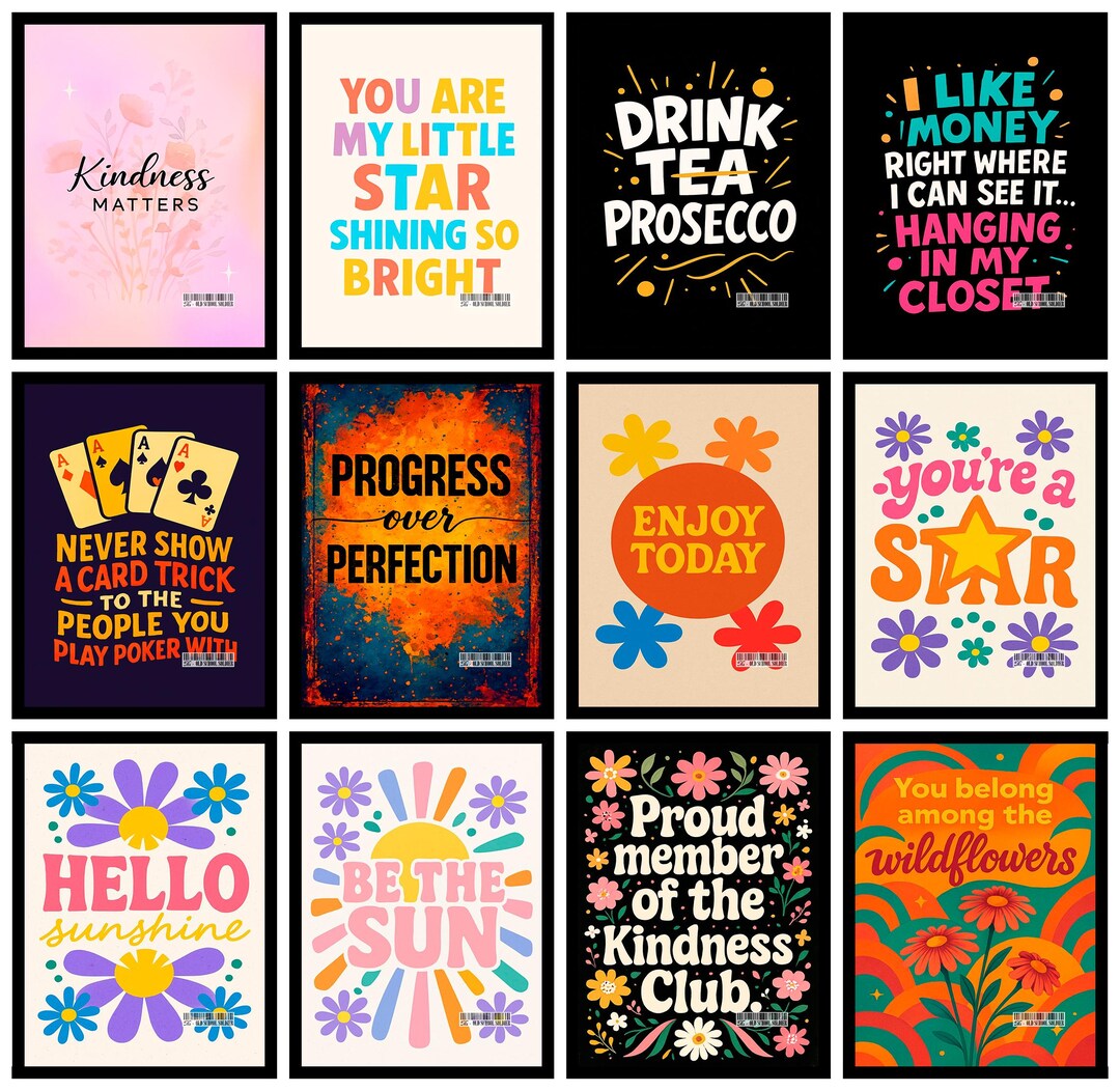 Choose Kindness and Sunshine – A3 A4 A5 Motivation Posters - Etsy