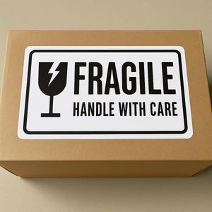 Fragile Handle With Care Shipping Label 4x6 Inch – Handle With Care ...