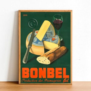 Retro Cheese Advertisement Poster Print, Vintage Food Dairy Product ...
