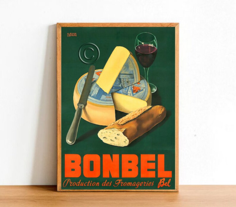 Retro Cheese Advertisement Poster Print, Vintage Food Dairy Product ...