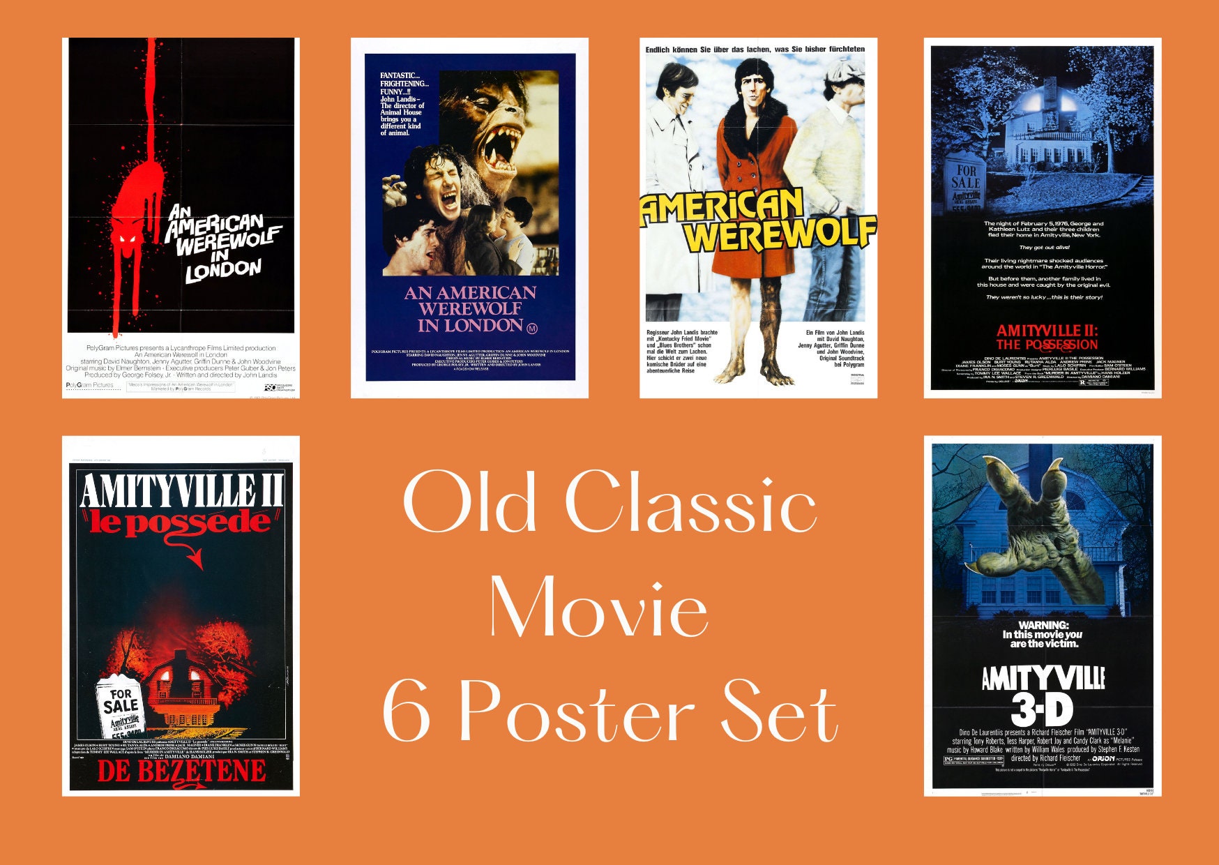 Old Classic Movie Set Poster Print, Different Designs, Vintage Classic ...
