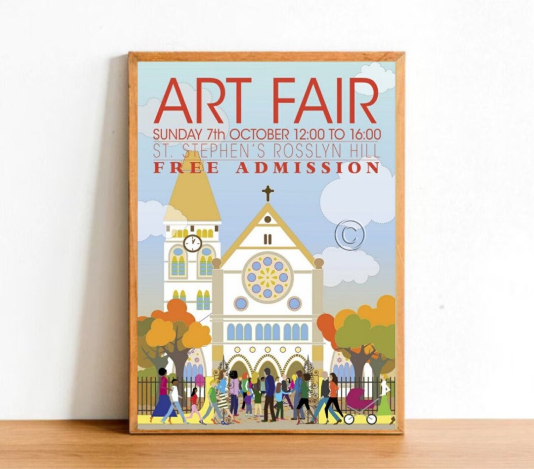 Retro Art Fair Poster Print Vintage Artwork Exhibition Museum - Etsy