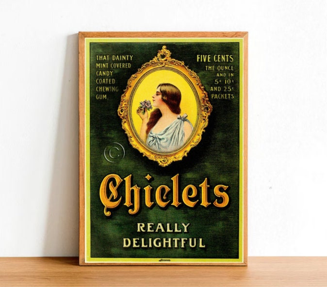 Retro Candy Advertisement Poster Print Vintage Sweets Mint - Etsy