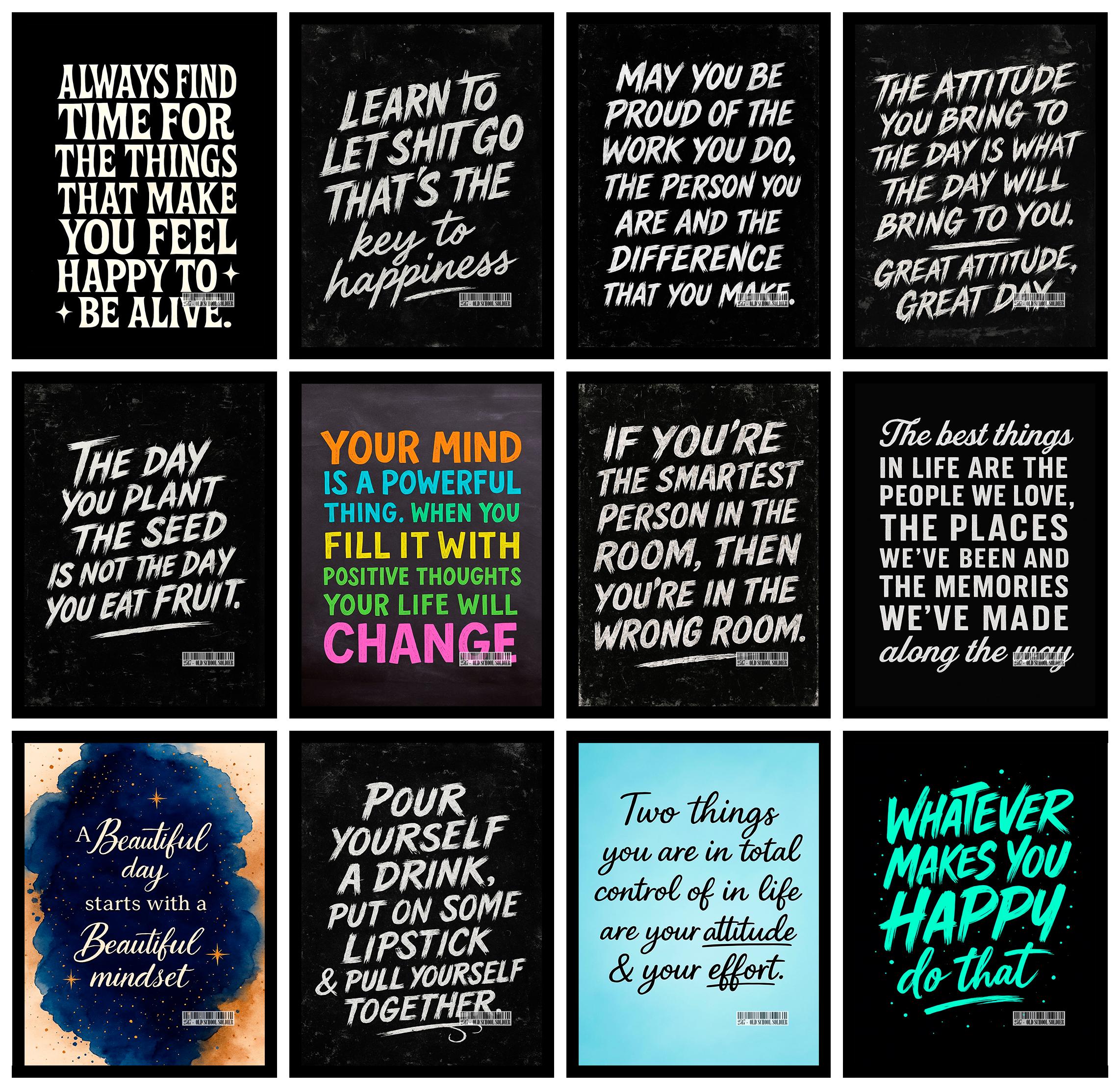 Positive Mindset Life Wisdom – A3 A4 A5 Motivation Posters - Etsy