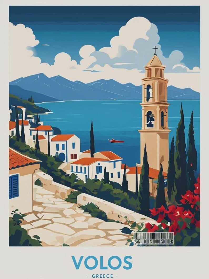 Greek Coastal Towns – A3 A4 A5 Travel City Posters - Etsy