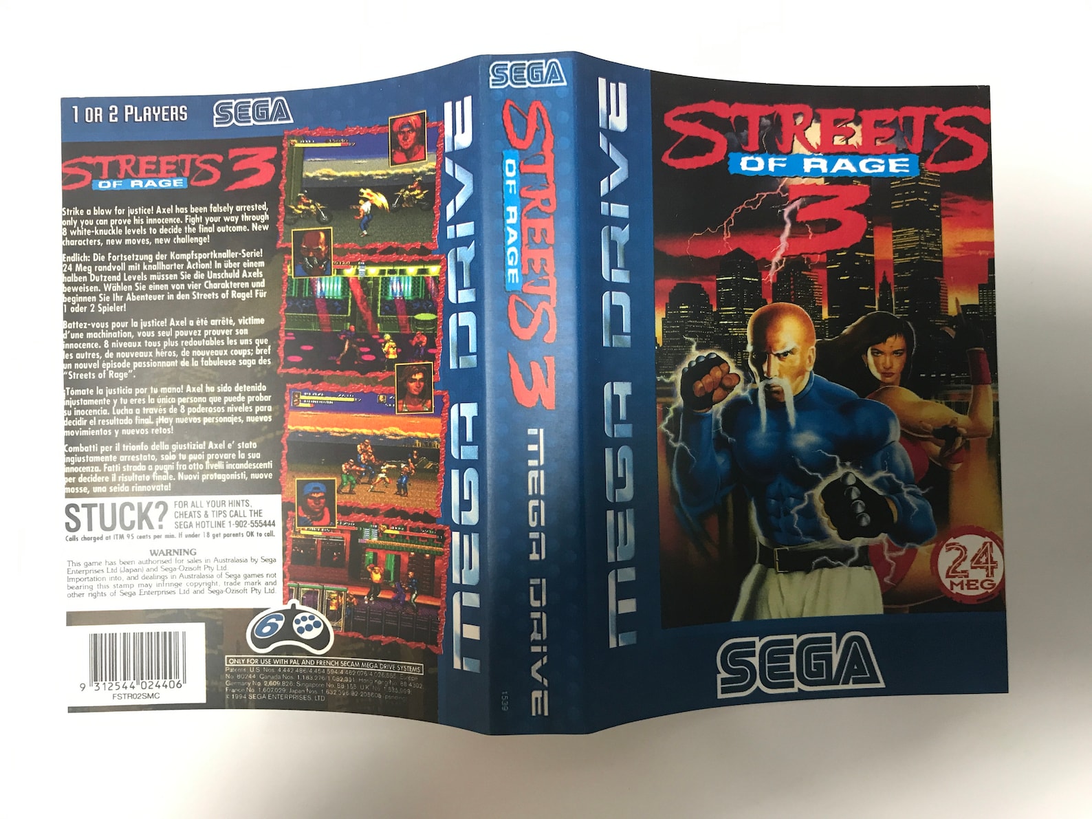 Street of Rage 3 Sega Mega Drive Box Insert Inlay Case Cover Art - Etsy