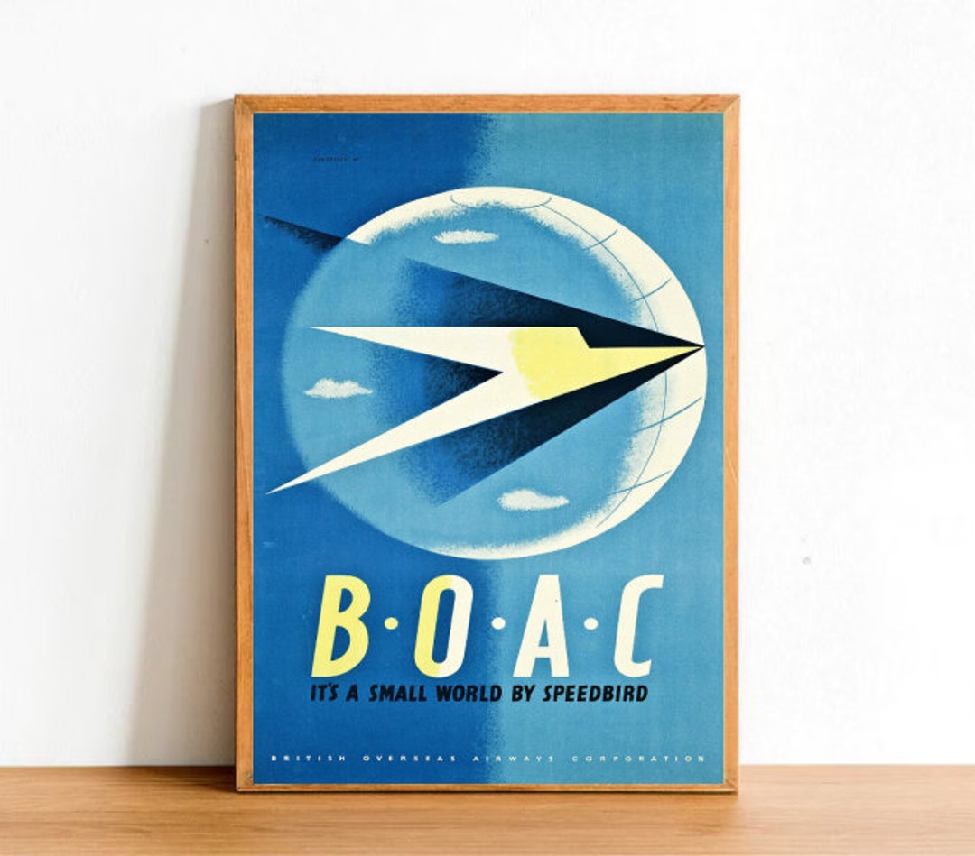 Airline Retro Advertisement Poster Print, Vintage Plane Aircraft ...