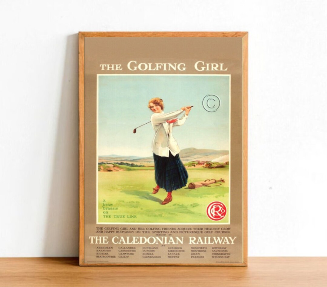 Vintage Golf Poster, Retro Ball Game, Sports Vacation Summer Scotland ...