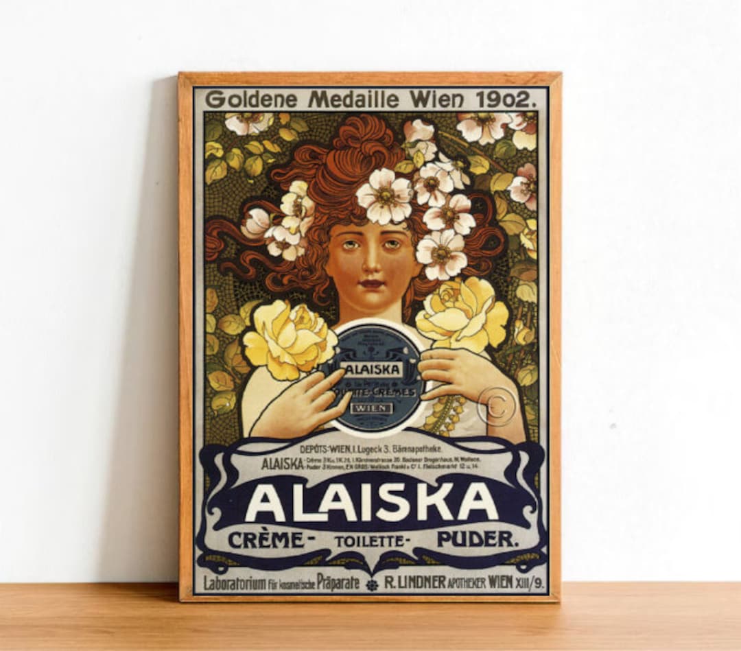 Retro Cream Advertisement Poster Print, Vintage Woman Beauty Fashion ...