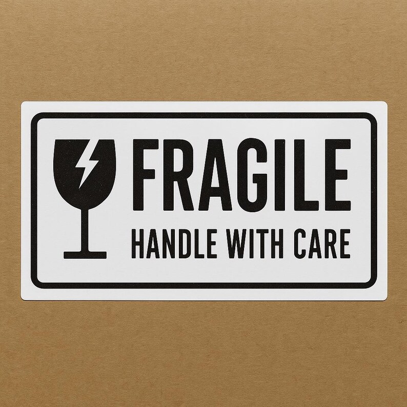Fragile Handle With Care Shipping Label 4x6 Inch – Handle With Care ...