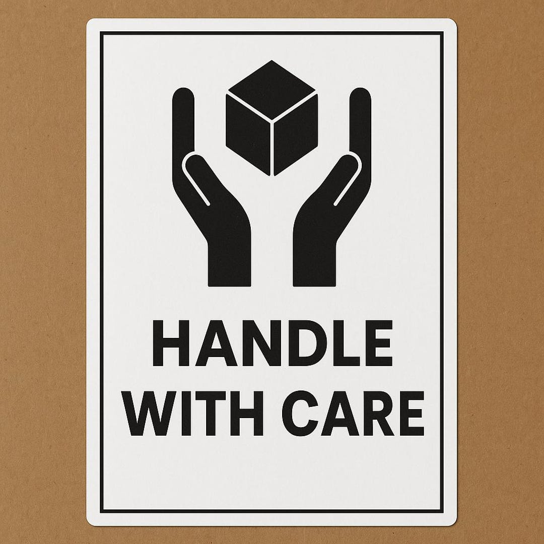 Handle With Care Shipping Label 4x6 Inch – Handle With Care Parcel ...