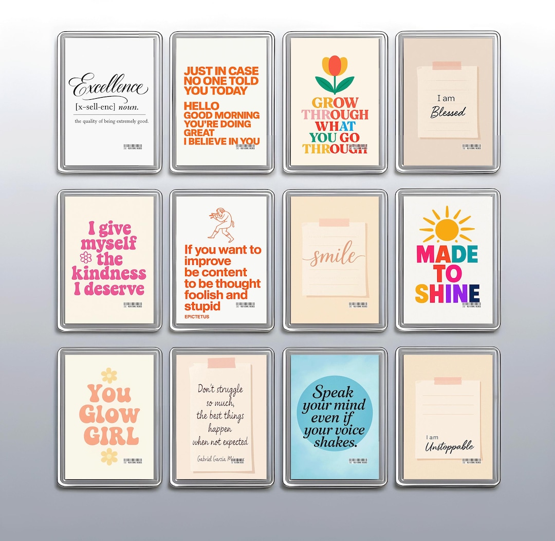 Daily Positive Reminders – Acrylic Fridge Magnet 70×45mm • Square ...