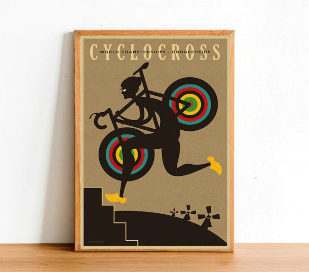 Vintage Cycling Poster, Retro Bicycles Advertisement Cyclocross, Race ...