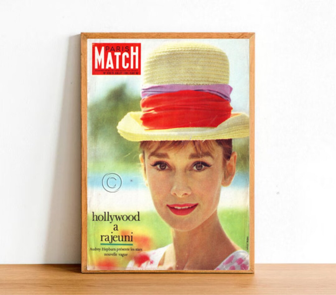 Retro Magazine Poster Print, Vintage News Newspaper Cover Actress ...