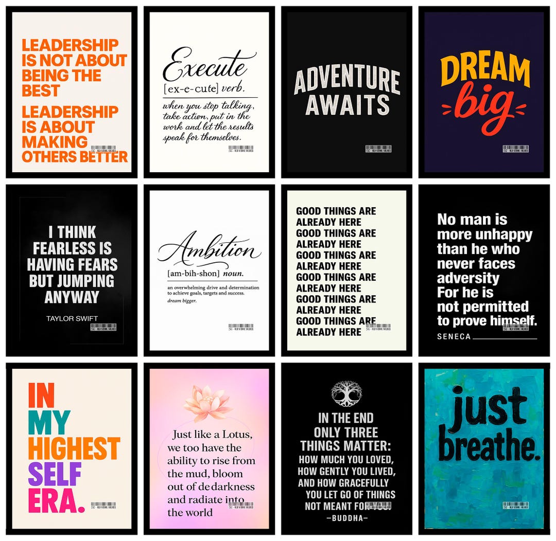 Ambitious Leadership Success Mindset – A3 A4 A5 Motivation Posters - Etsy